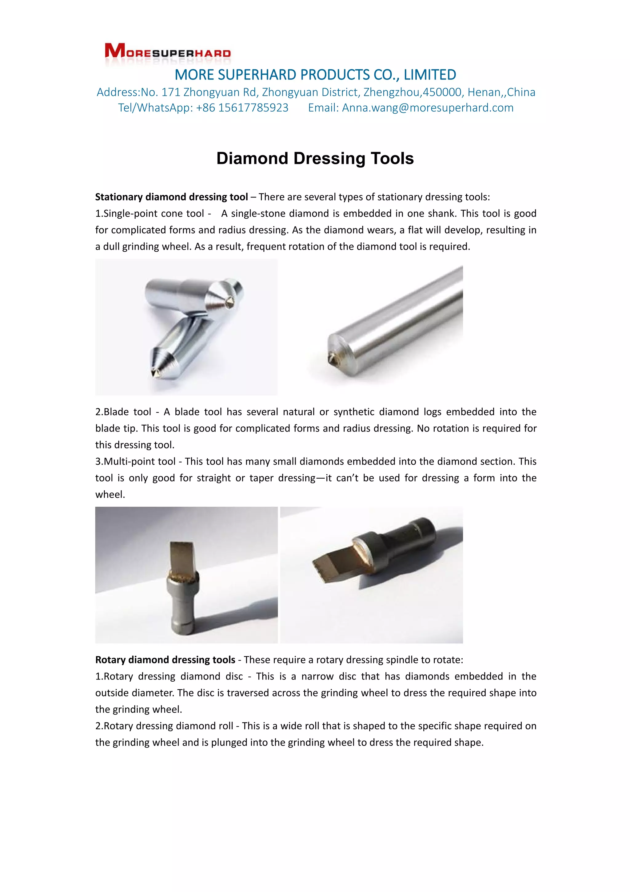 Diamond dressing tools | PDF | Jewelry Making | Arts and Crafts