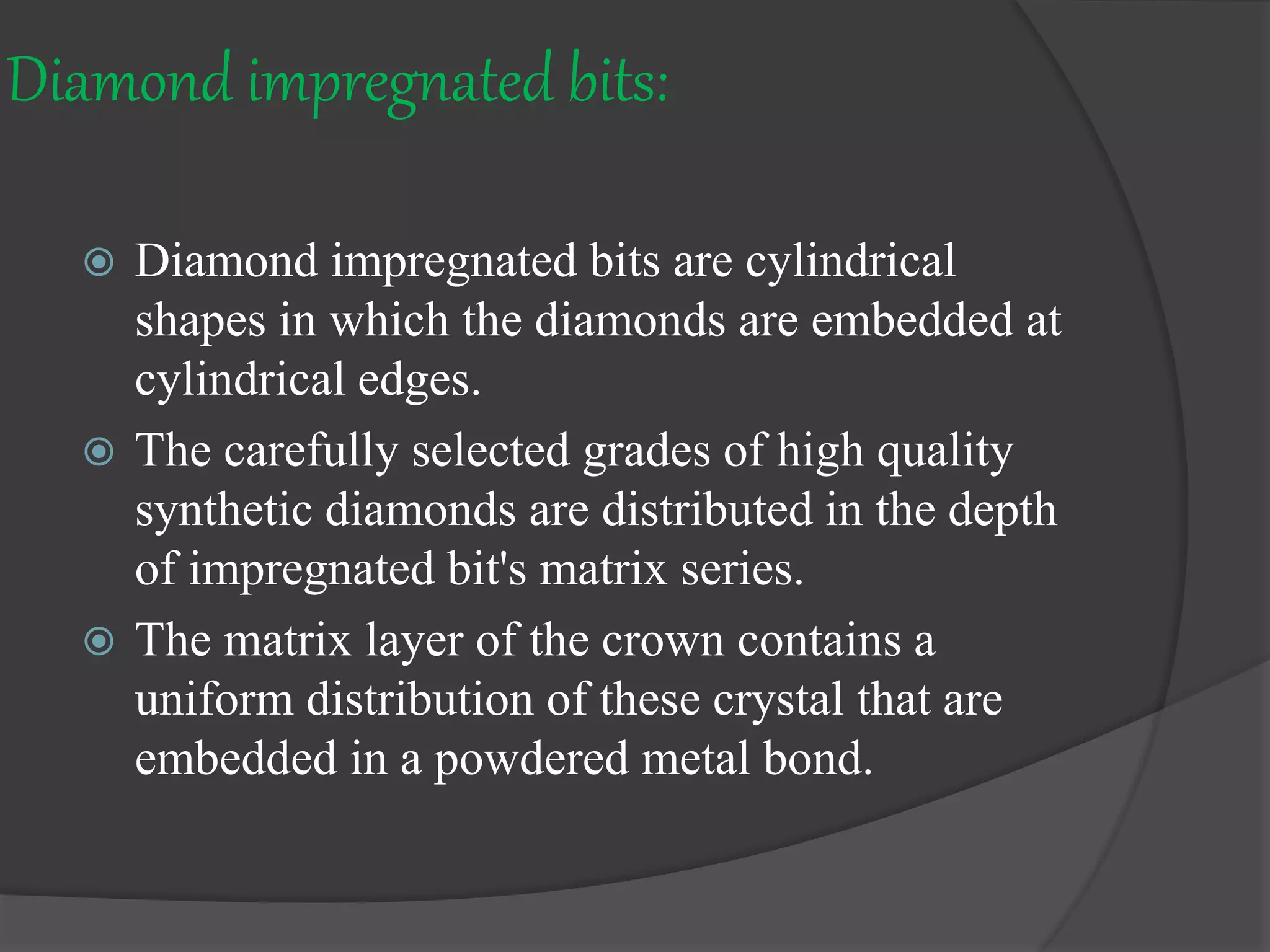 Diamond drill bits | PPTX