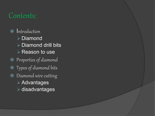 Diamond drill bits | PPTX