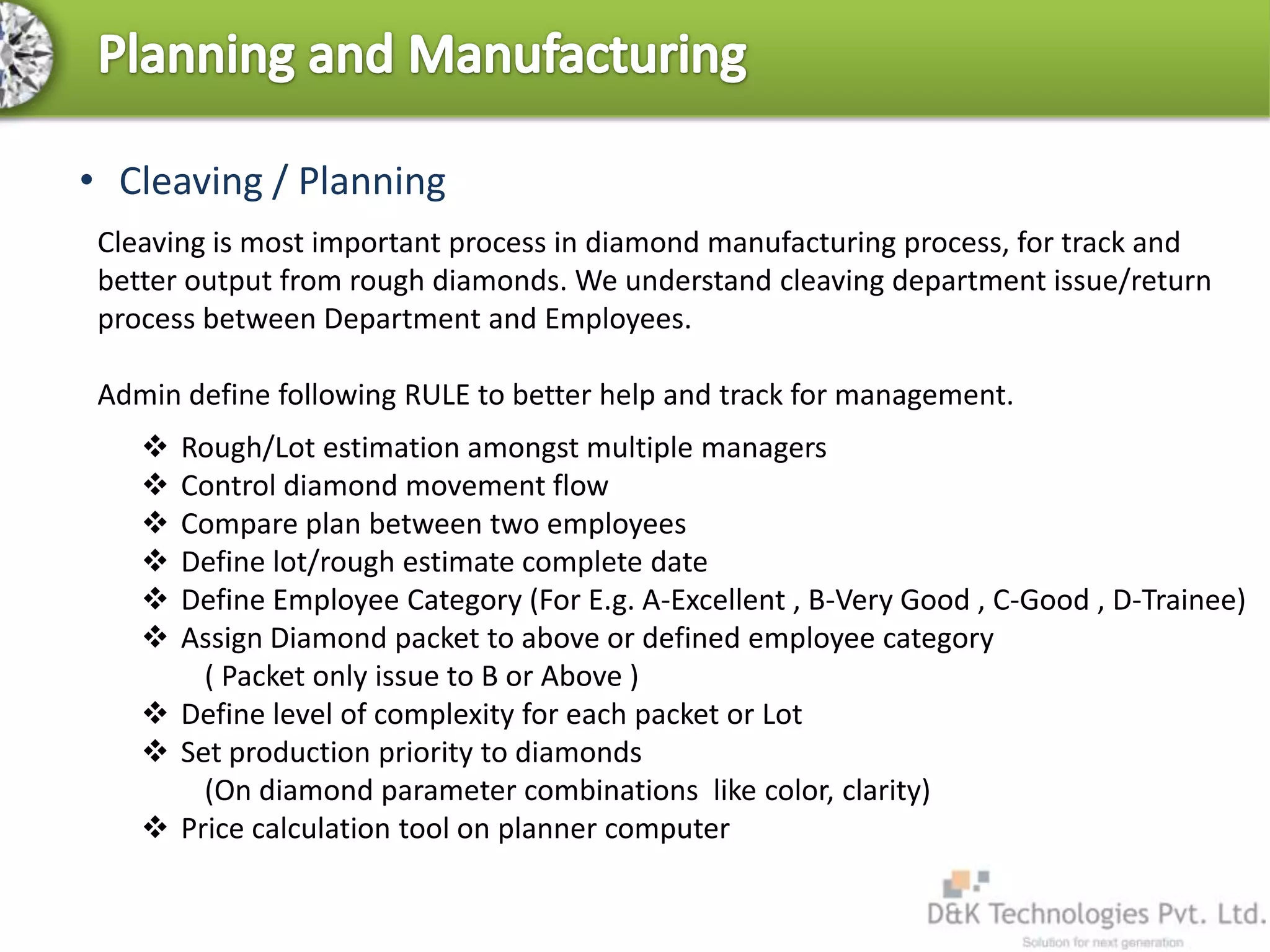 Diamond erp solution | PPTX