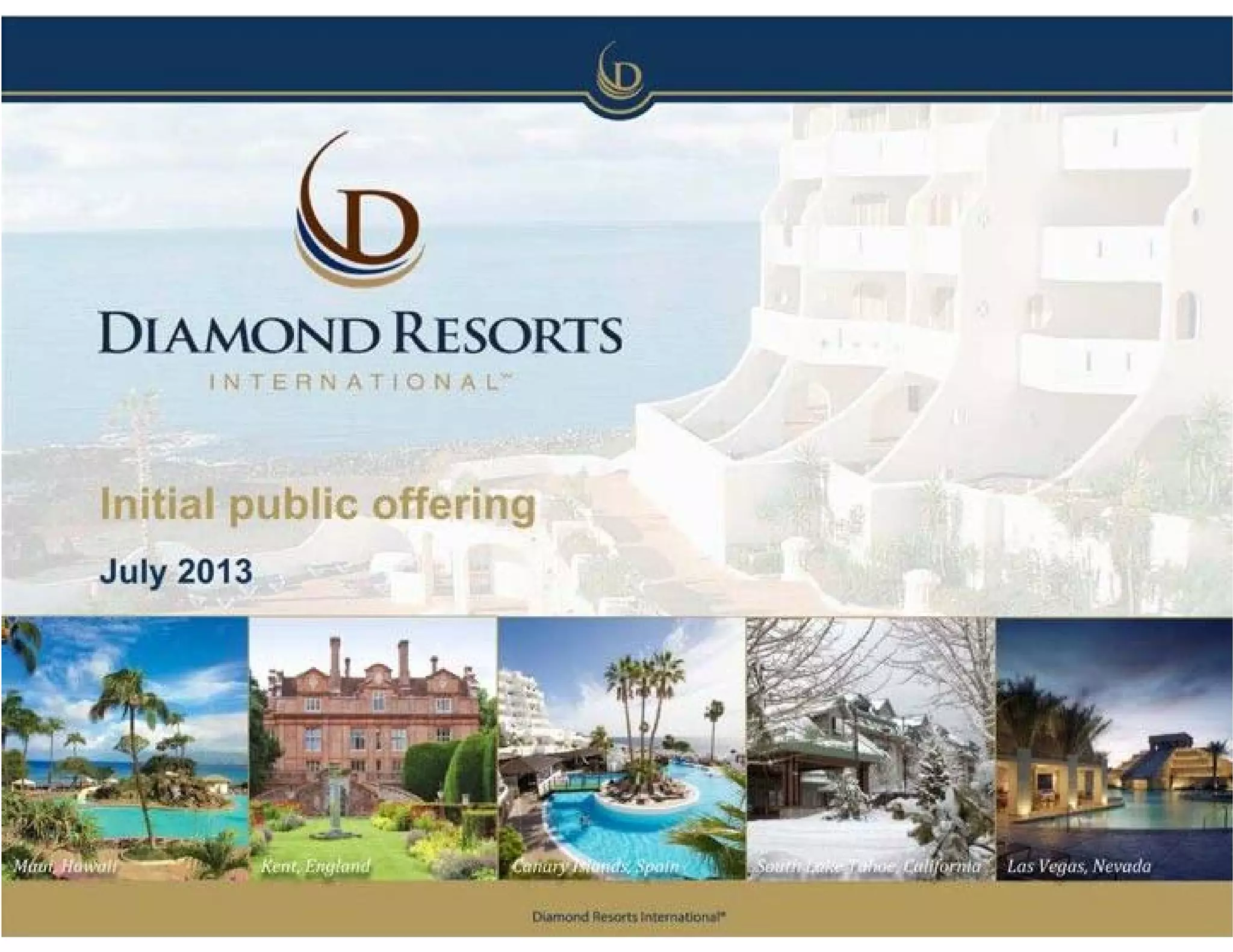 Diamond resorts international ipo roadshow investor presentation - jul ...