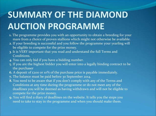 Diamond stallion auction 2014 | PPT