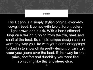 Diamond t boots presantation 1 | PPSX