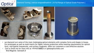 Diamond turning components fab @Optica | PPT