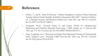 Diamond turning for optical applications | PPTX