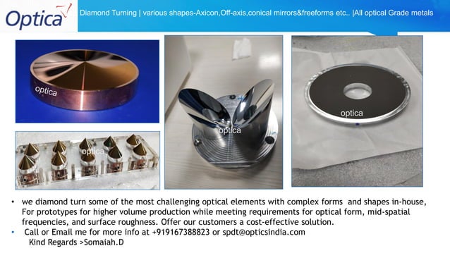 Diamond turning metal mirrors | PPT