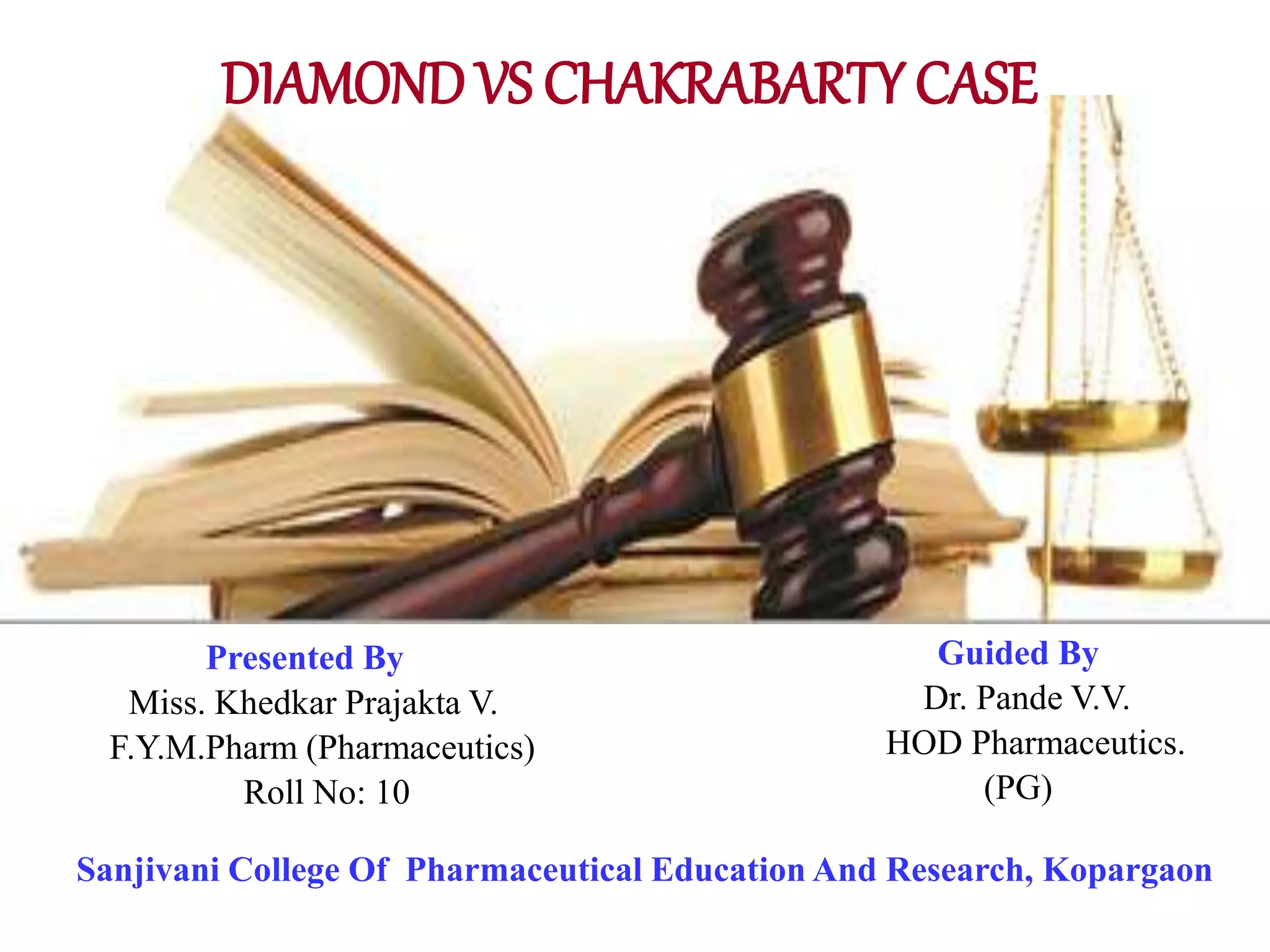 Diamond vs chakrabarty case | PPTX
