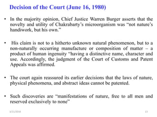 Diamond vs chakrabarty case | PPTX