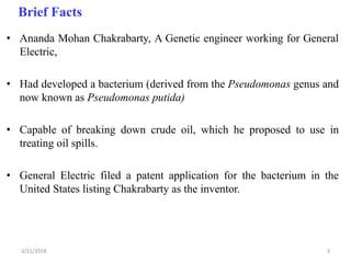 Diamond vs chakrabarty case | PPTX | Biotech and Biomedical Industry ...