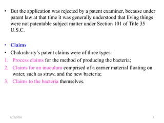 Diamond vs chakrabarty case | PPTX | Biotech and Biomedical Industry ...