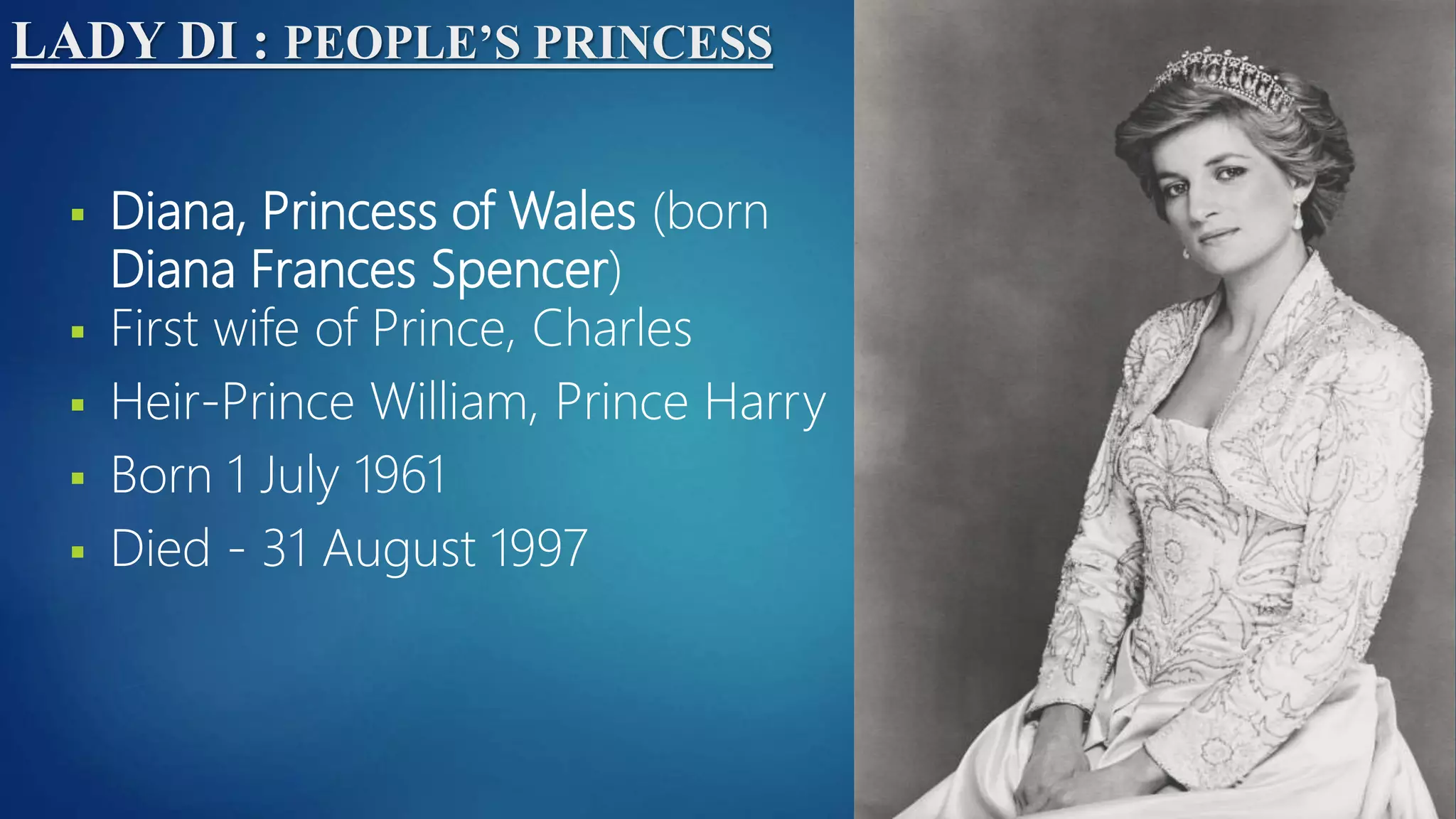 Lady Diana - A fashion Icon | PPT