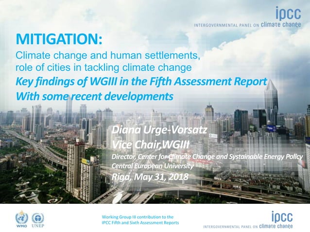MITIGATION: Climate change and human settlements, role of cities in ...