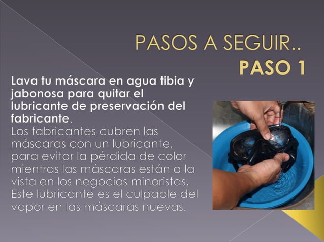 DESEMPAÑAR MASCARA DE BUCEO | PPT