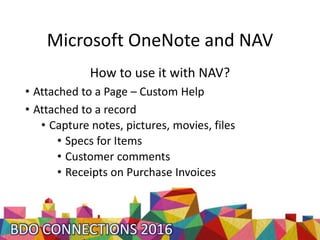 Extending Dynamics NAV 2016 with Power BI and Microsoft Office | Diana Bird | PPT