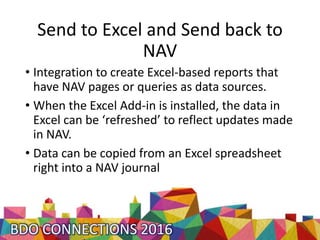 Extending Dynamics NAV 2016 with Power BI and Microsoft Office | Diana Bird | PPT