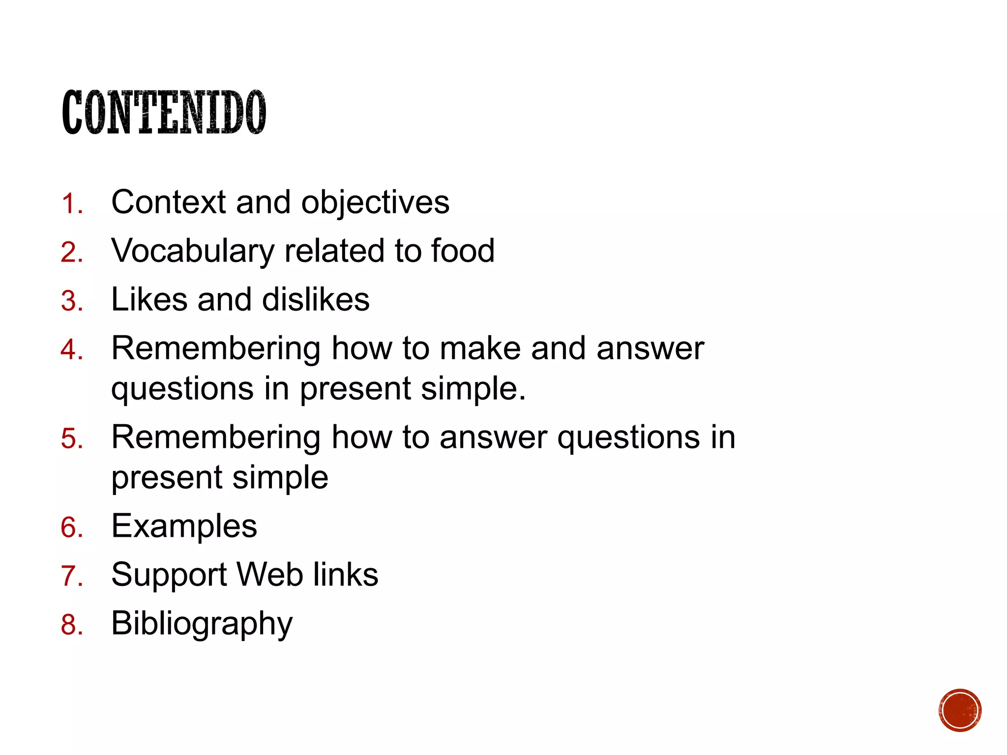 Present simple, likes and dislikes, food vocabulary. | PDF