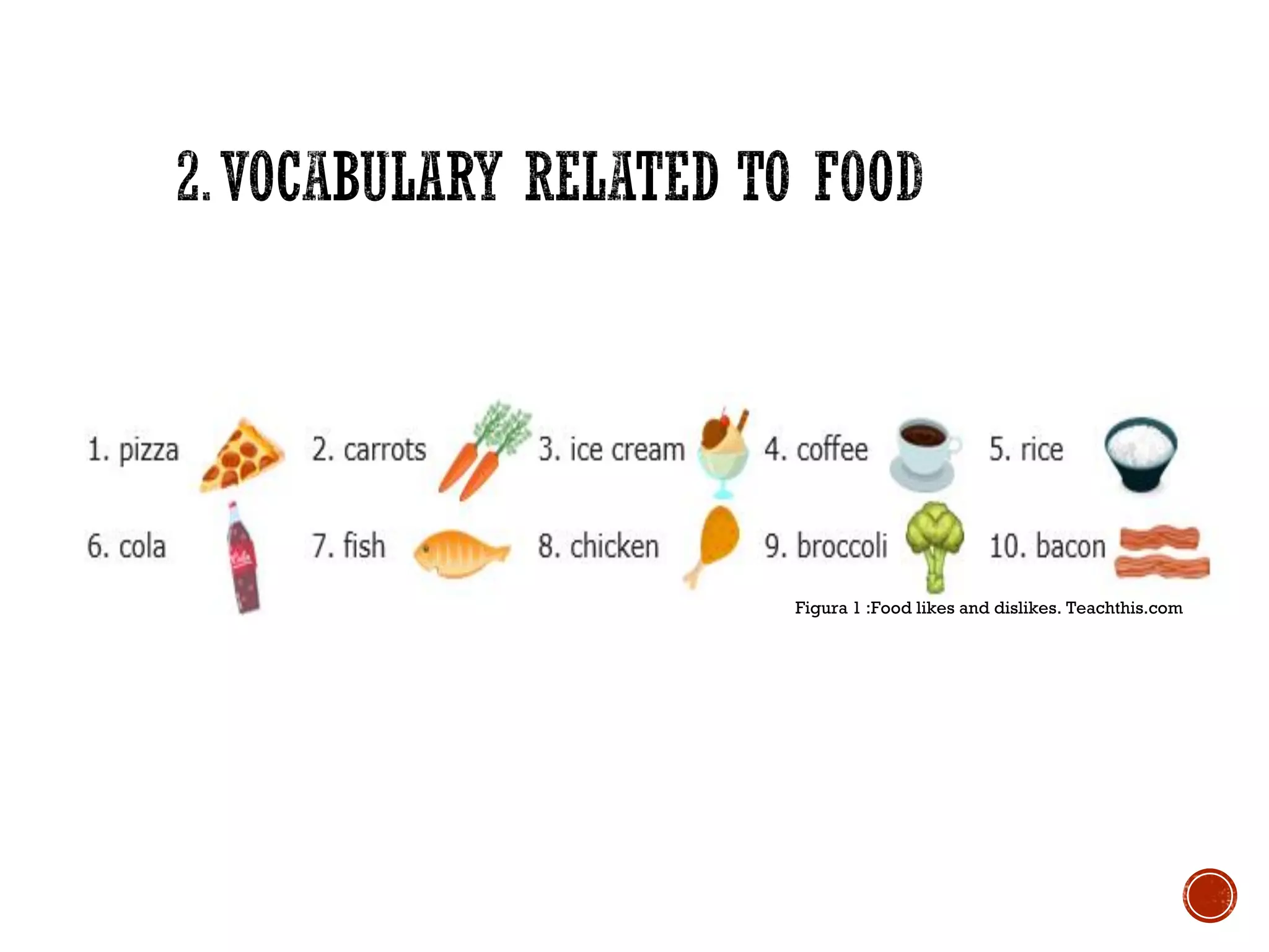 Present simple, likes and dislikes, food vocabulary. | PDF