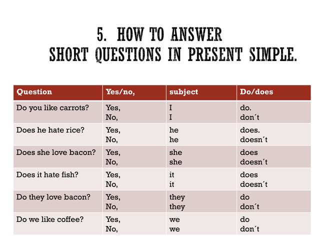 Present simple, likes and dislikes, food vocabulary. | PDF