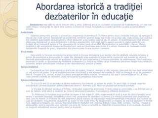 Jocul dezbaterilor. Diana Efros, Călăraşi | PPTX