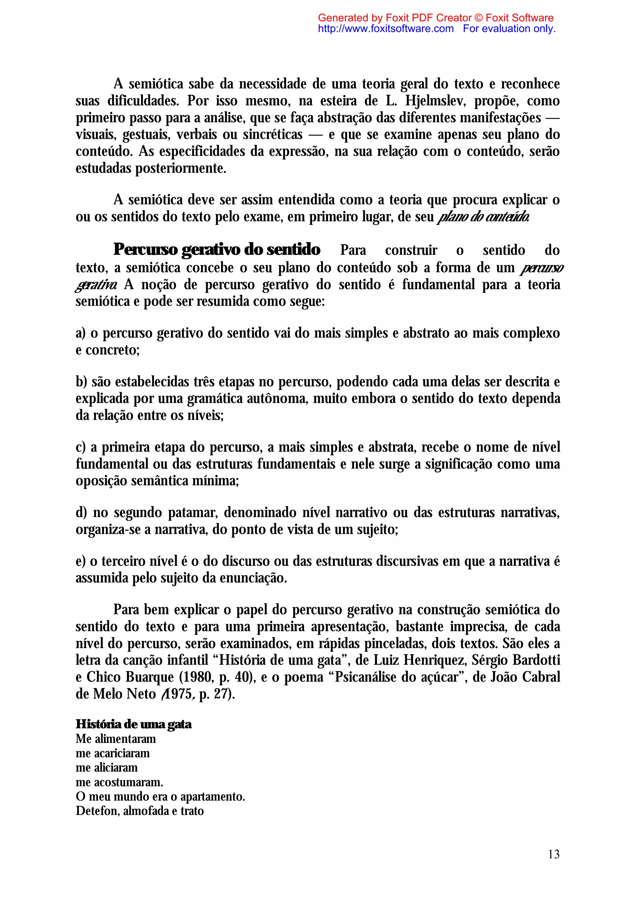 Diana luz pessoa de barros teoria semiotica do texto[1] | PDF