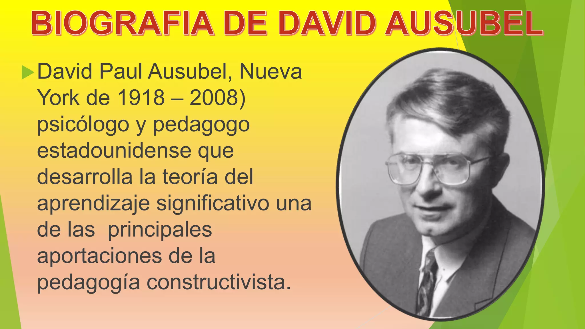 TEORIA DE DAVID AUSUBEL | PPTX