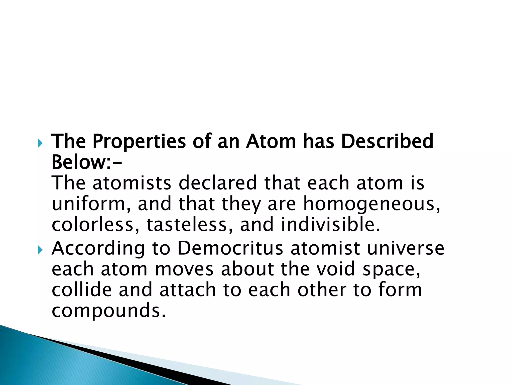 structure and properties of the atom | PPTX