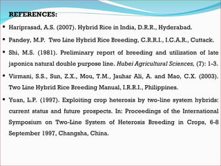 Two line approach in hybrid rice breeding | PPT