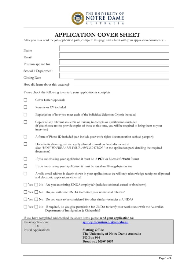 Job Application Checklist | PDF