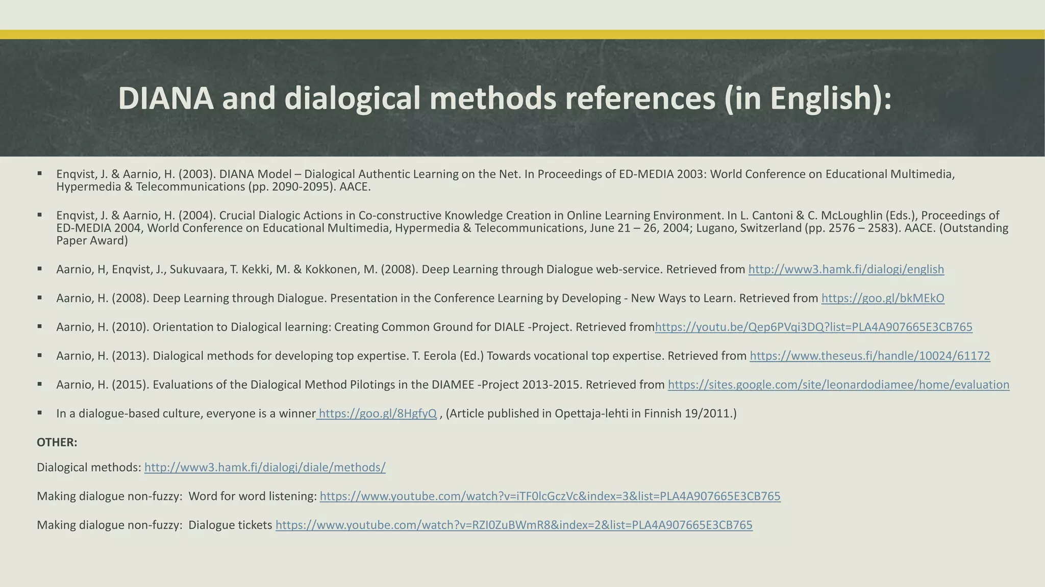 DIANA workshop 29042016 | PPT