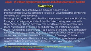 Diane-35 Tablets (Cyproterone Acetate and Ethinyl Estradiol Tablets) | PDF