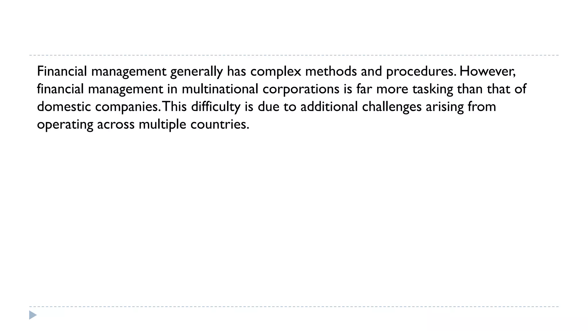 Challenges of Multinational Financial Management | PPTX