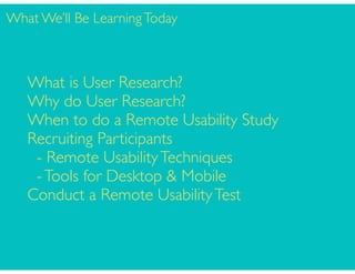 Remote Usability Testing | PPT
