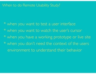 Remote Usability Testing | PPT