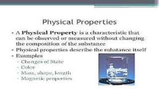 physical and chemical properties | PPT