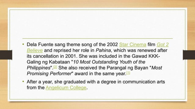 Dianne dela Fuente Biography, Early life, Career.pptx