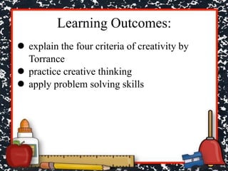 problem solving and creativity | PPTX