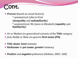 Addressing Terms in The King’s Speech Movie | PPTX