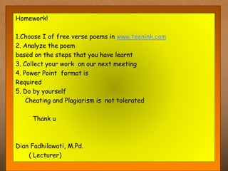 Analyzing Free Verse | PPTX