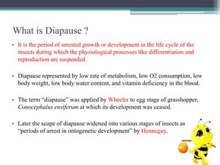 Diapause mechanism in Insects-Bismoy Mohanty | PPTX