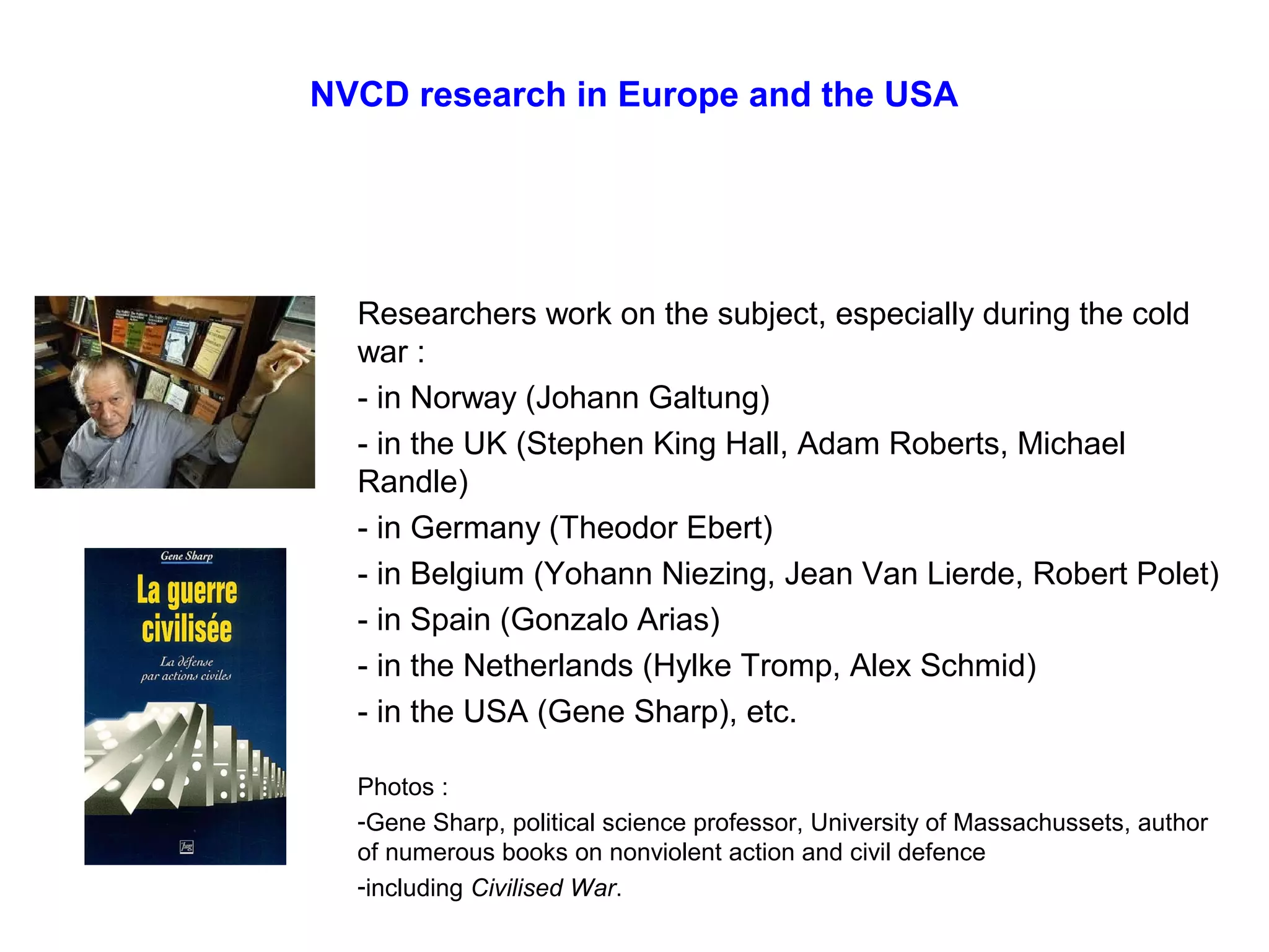 NCD. — 08. Definition and design of a nonviolent civil defence | PPT