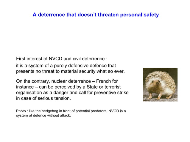 NCD. — 08. Definition and design of a nonviolent civil defence | PPT