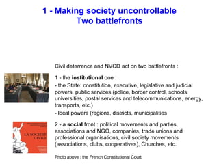 NCD. — 08. Definition and design of a nonviolent civil defence | PPT