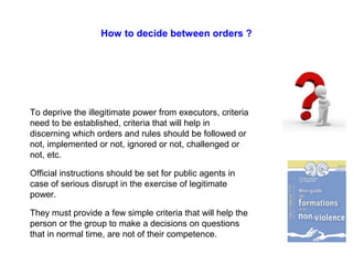 NCD. — 08. Definition and design of a nonviolent civil defence | PPT