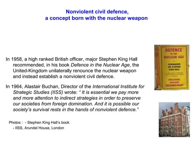 NCD. — 08. Definition and design of a nonviolent civil defence | PPT