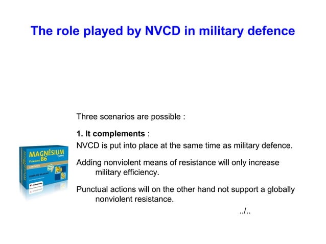 NCD. — 08. Definition and design of a nonviolent civil defence | PPT
