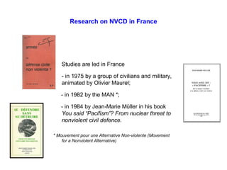 NCD. — 08. Definition and design of a nonviolent civil defence | PPT