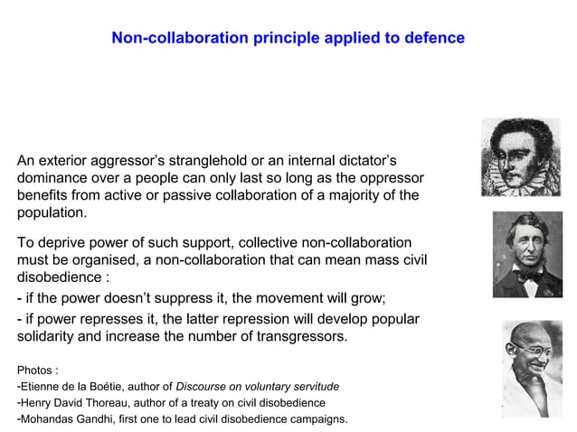 NCD. — 08. Definition and design of a nonviolent civil defence | PPT