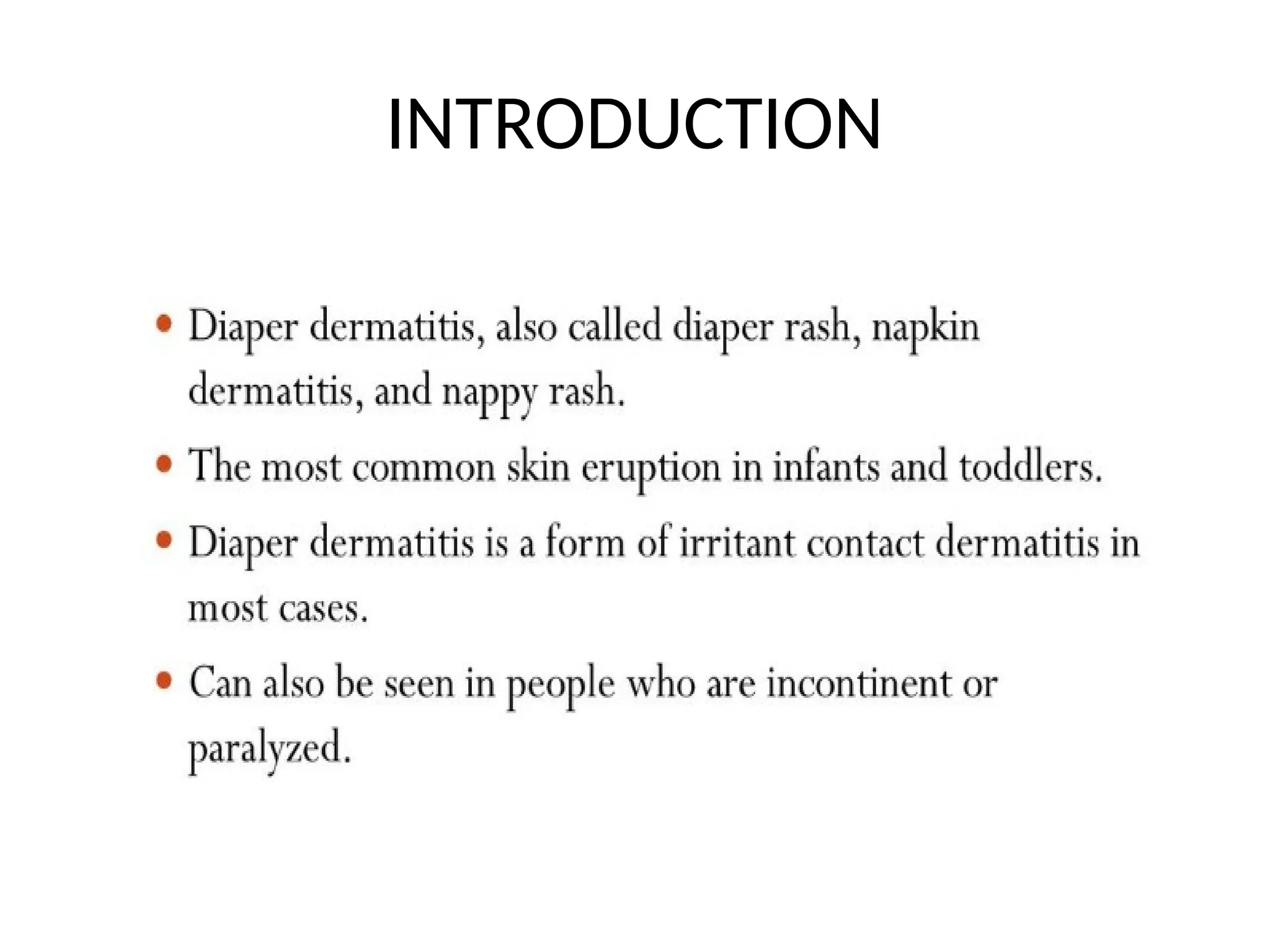 Pediatric Diaper Dermatitis (final Year) | PPTX