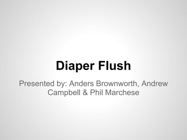 Diaper flush presentation 2 | PPT