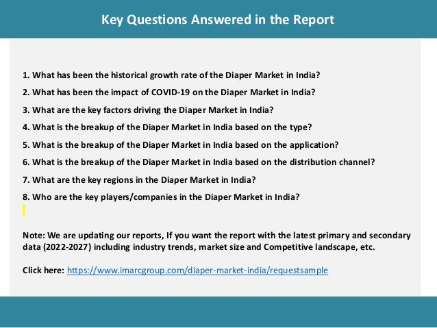 Diaper Market in India PPT 2022: Size, Growth, Demand and Forecast till 2027 | PPTX